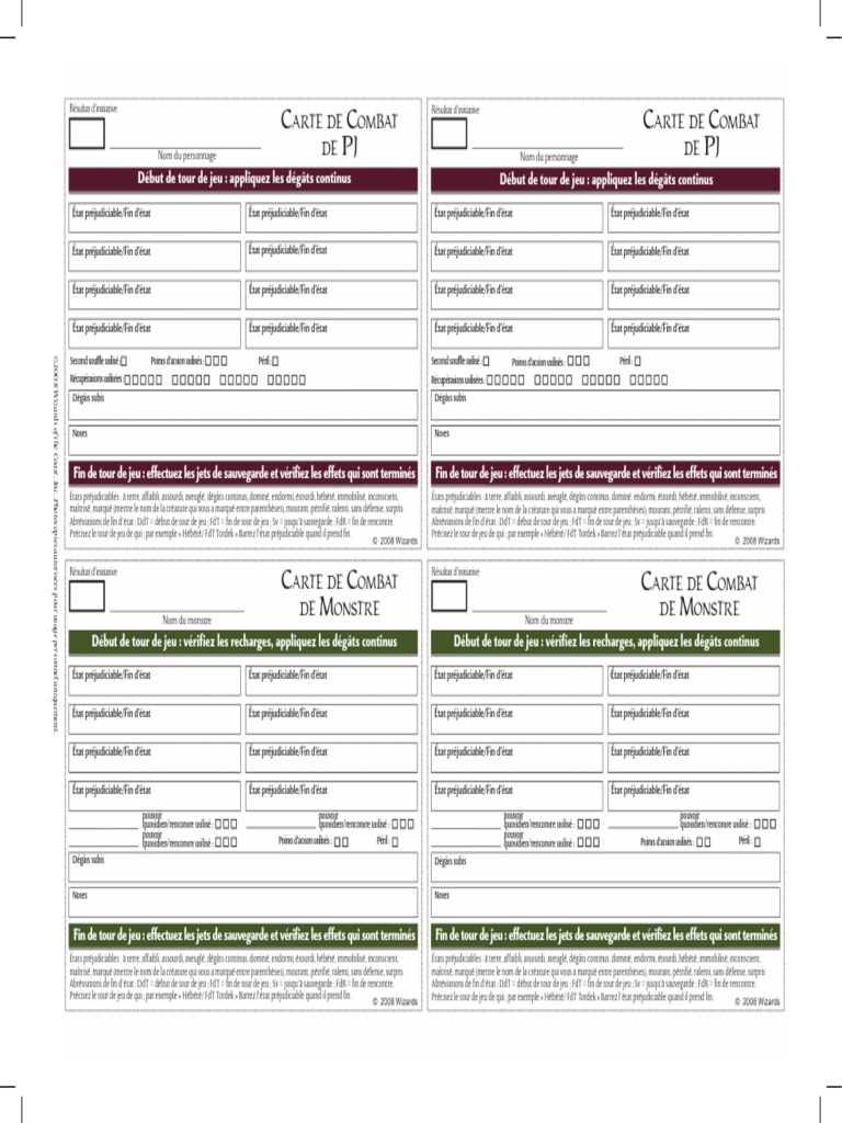 DD4 CartedeCombat | PDF