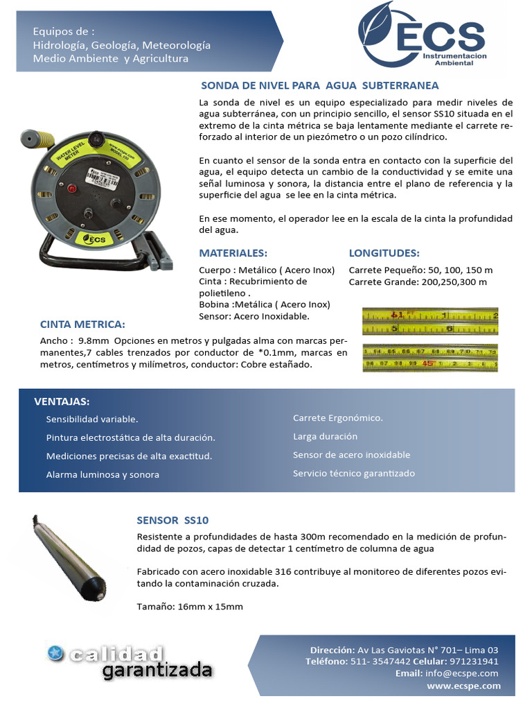 Water Level Meter ECS2 | PDF