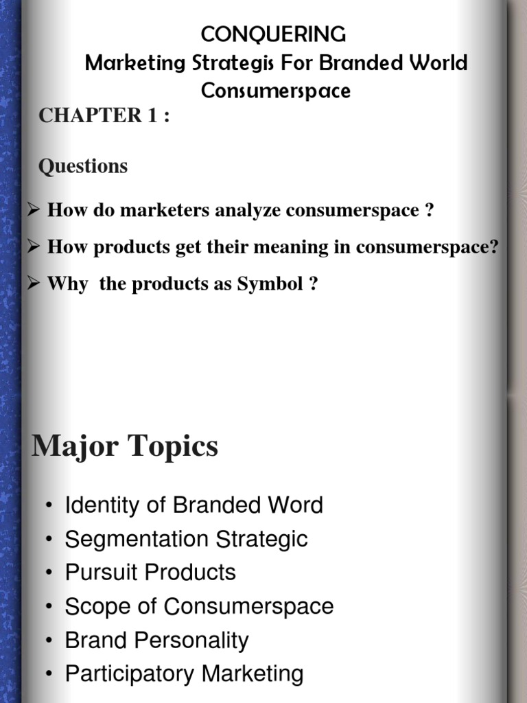 Consumer Space | PDF | Market Segmentation | Brand
