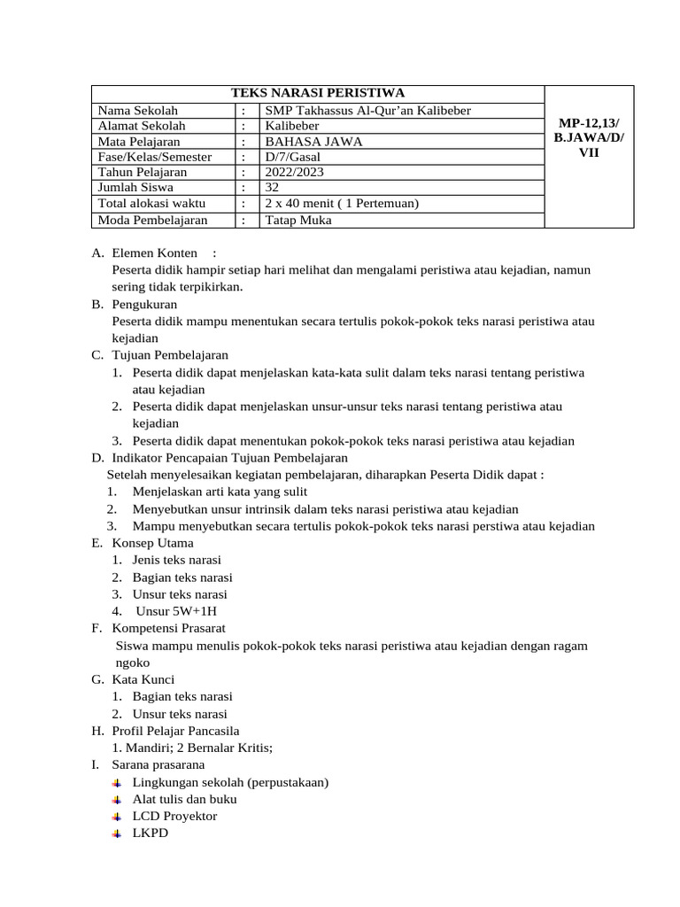 Modul Narasi Fix Print | PDF
