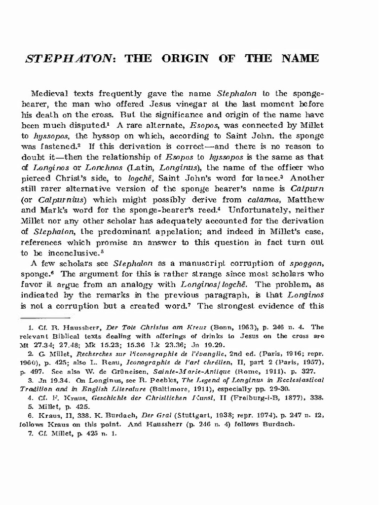Stephaton The Origin of Name | PDF