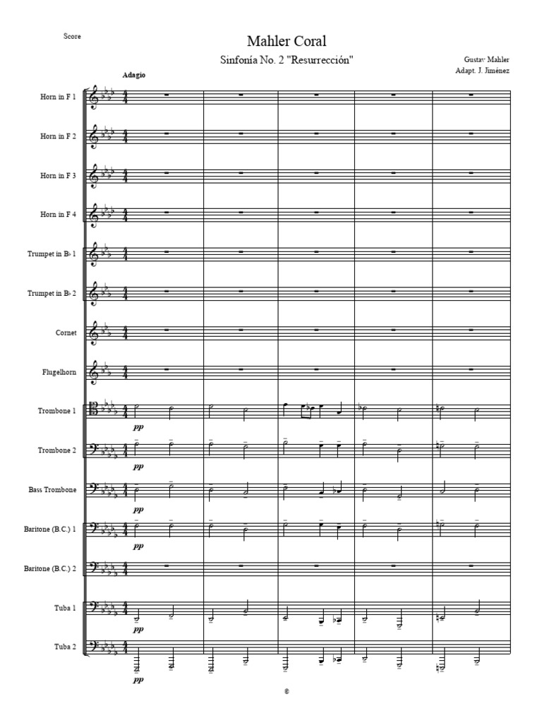 Coral Mahler 2 (Brass) Score | PDF