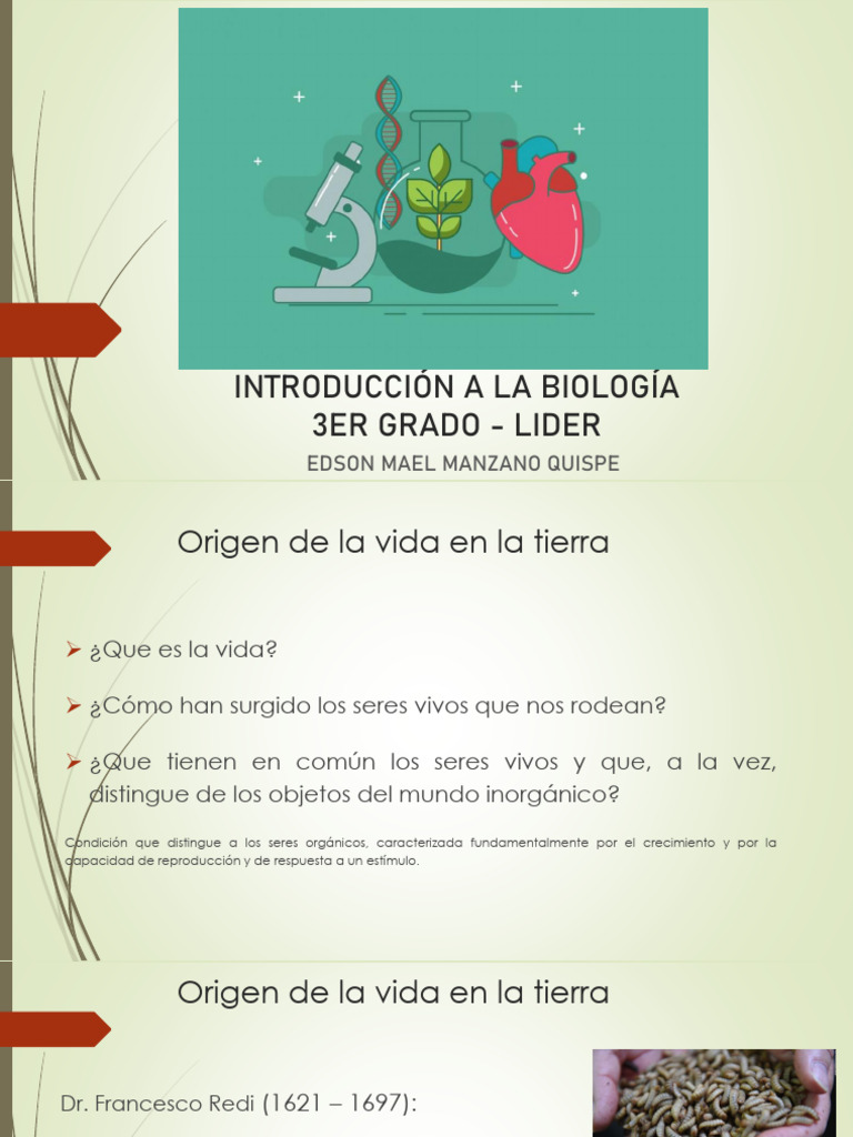 Introducción A La Biología 3ro Sec | PDF