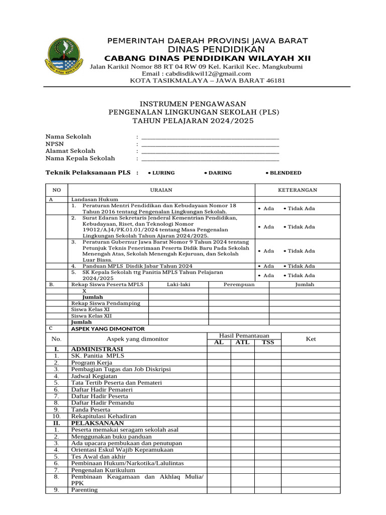 Instrumen MPLS 2024 | PDF