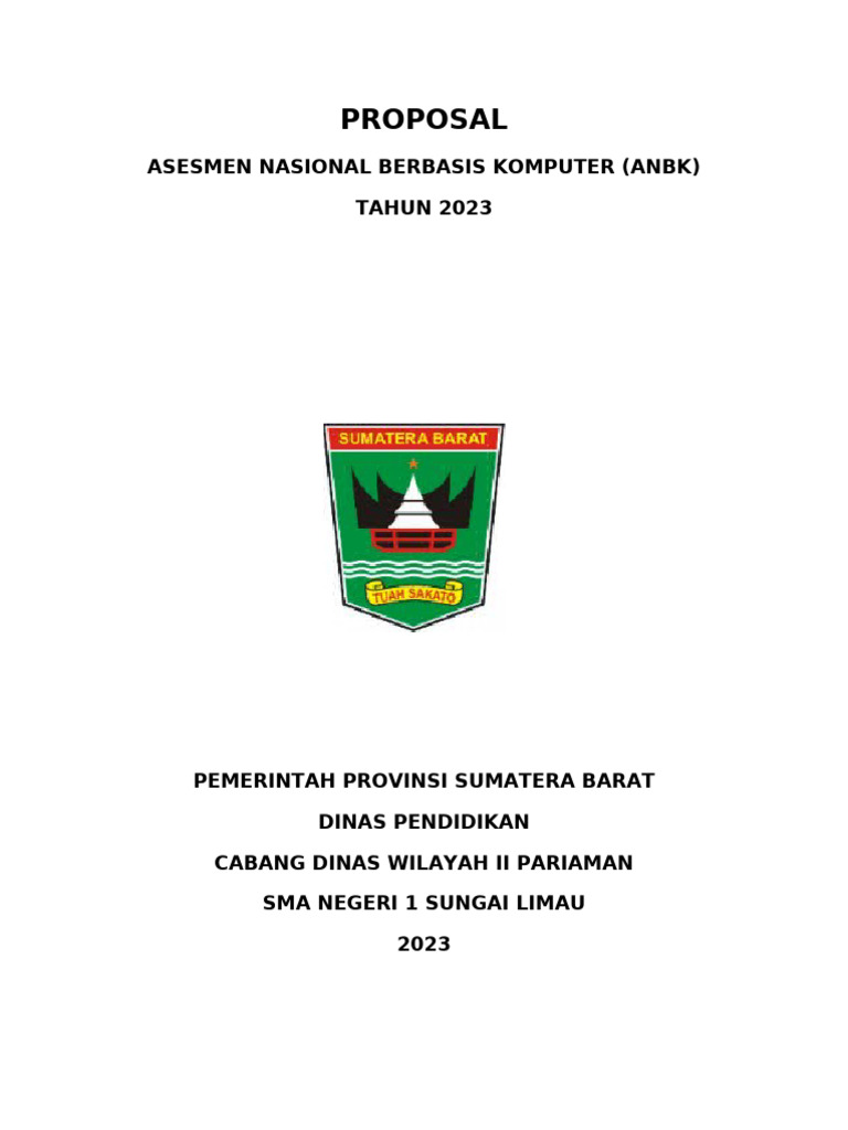 COVER PROPOSAL ANBK | PDF
