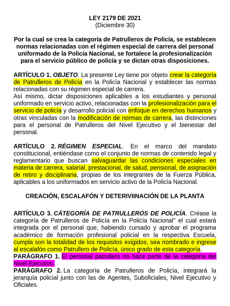 Ley 2179 Pdf