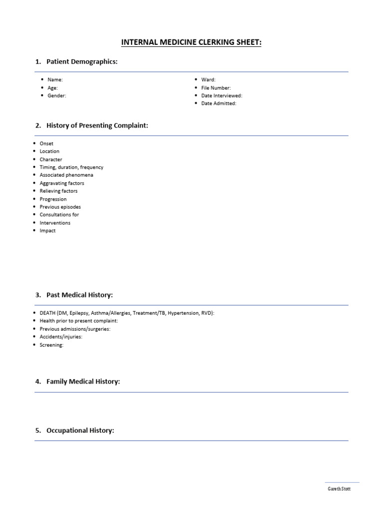 0 Clerking Sheet | PDF