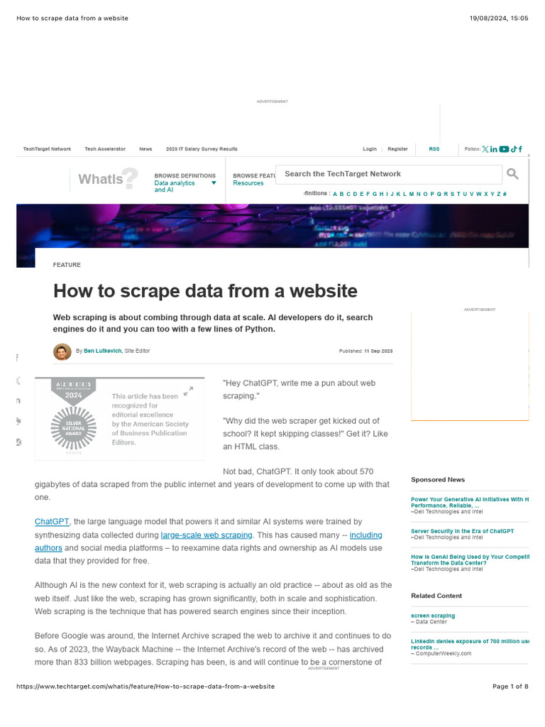 How To Scrape Data From A Website | PDF