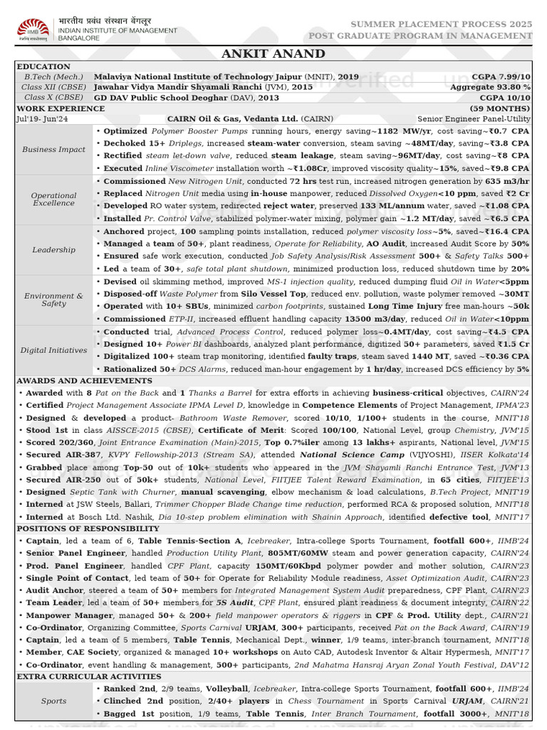 Ankit Anand - Master Resume III | PDF