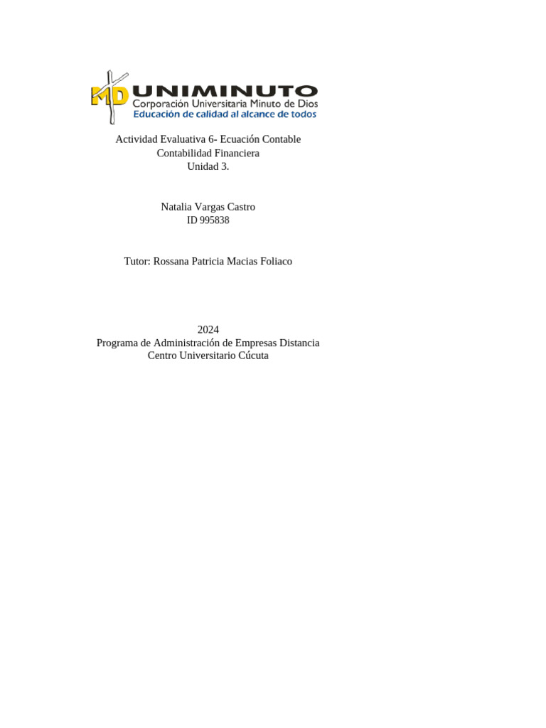 Actividad Entregable 6 Contabilidad | PDF