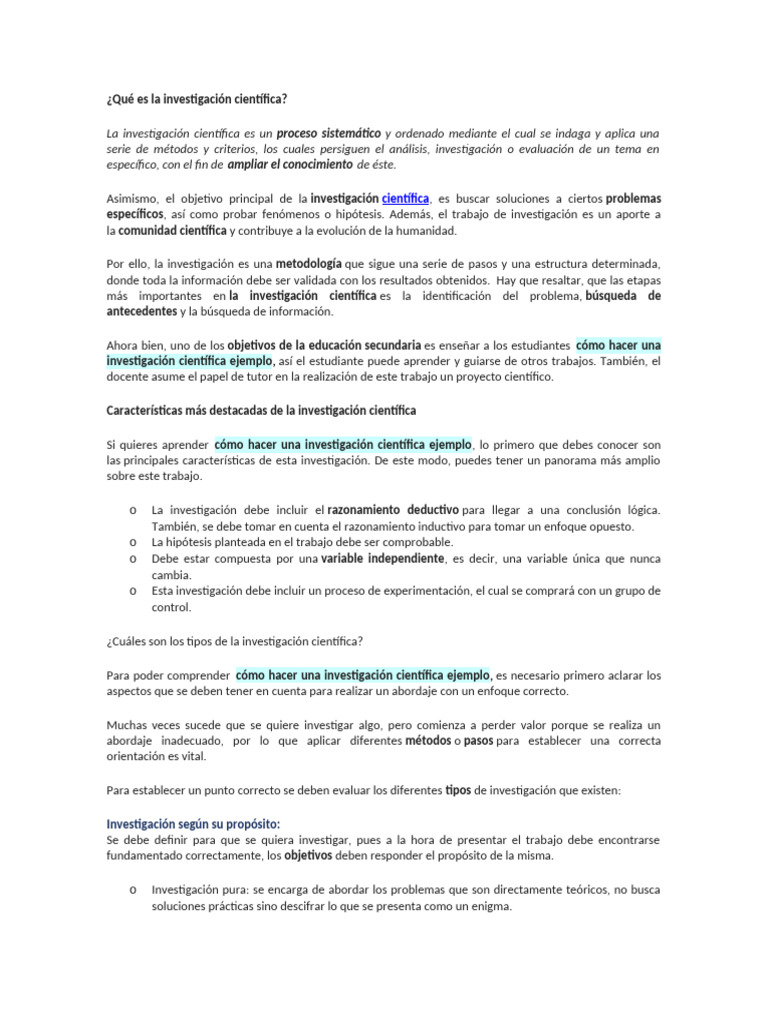 Que Es La Investigacion Cientifica | PDF