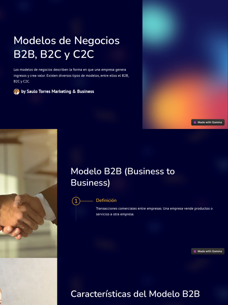 Modelos de Negocios B2B B2C y C2C | PDF | Marketing | Los consumidores