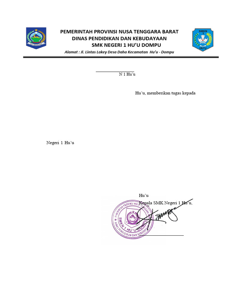 Surat Tugas PLH (14-22 Agustus 2024) | PDF