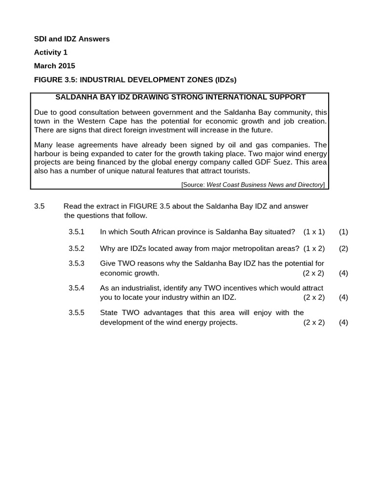 SDI and IDZ Answers | PDF
