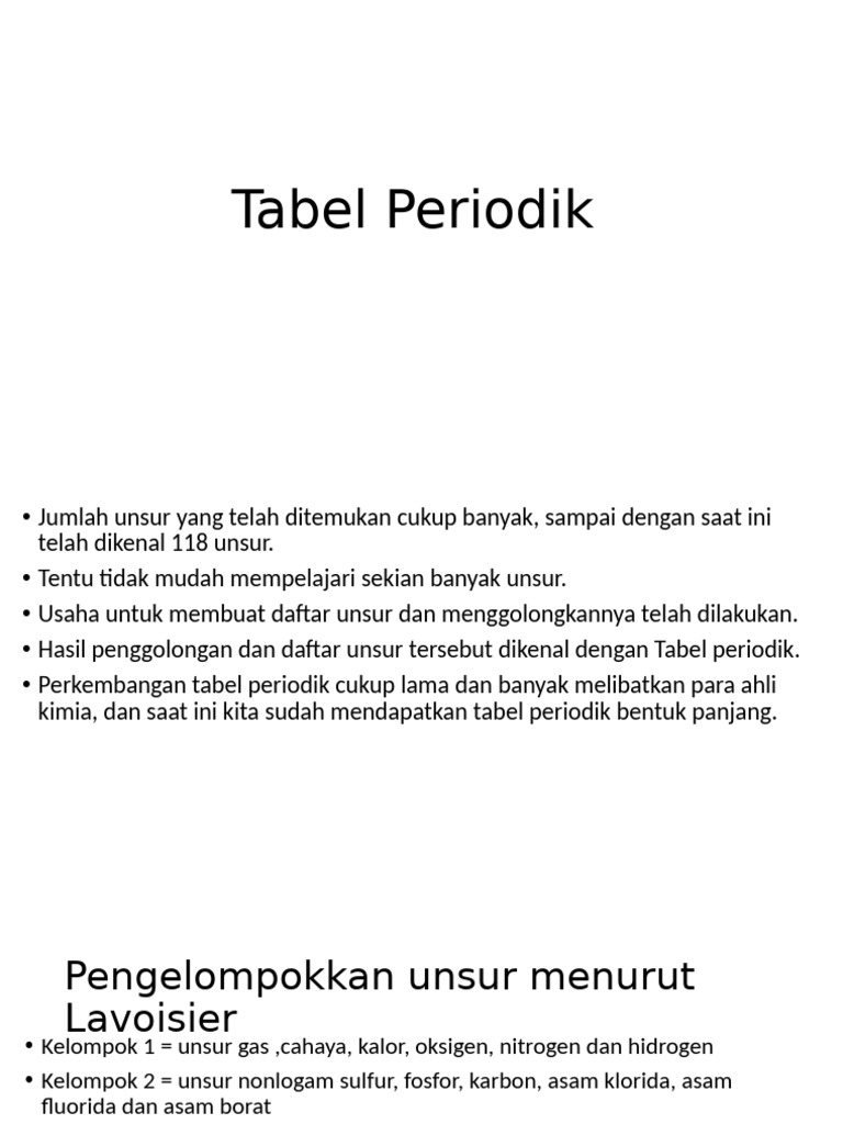 Tabel Periodik 3 | PDF