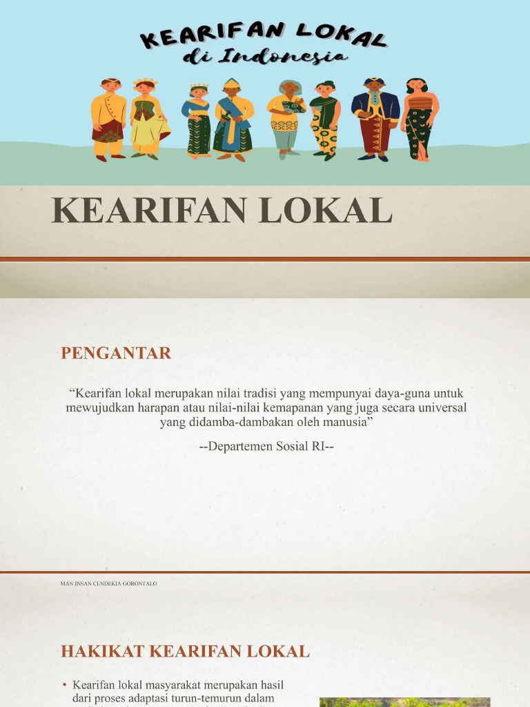 Power Point Kearifan Lokal Materi Ips Kelas 9 Semester Ganjil Kurikulum Merdeka | PDF