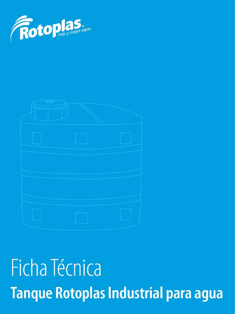 Ficha Técnica Del Tanque Rotoplas de 10000 Litros para Almacenamiento ...