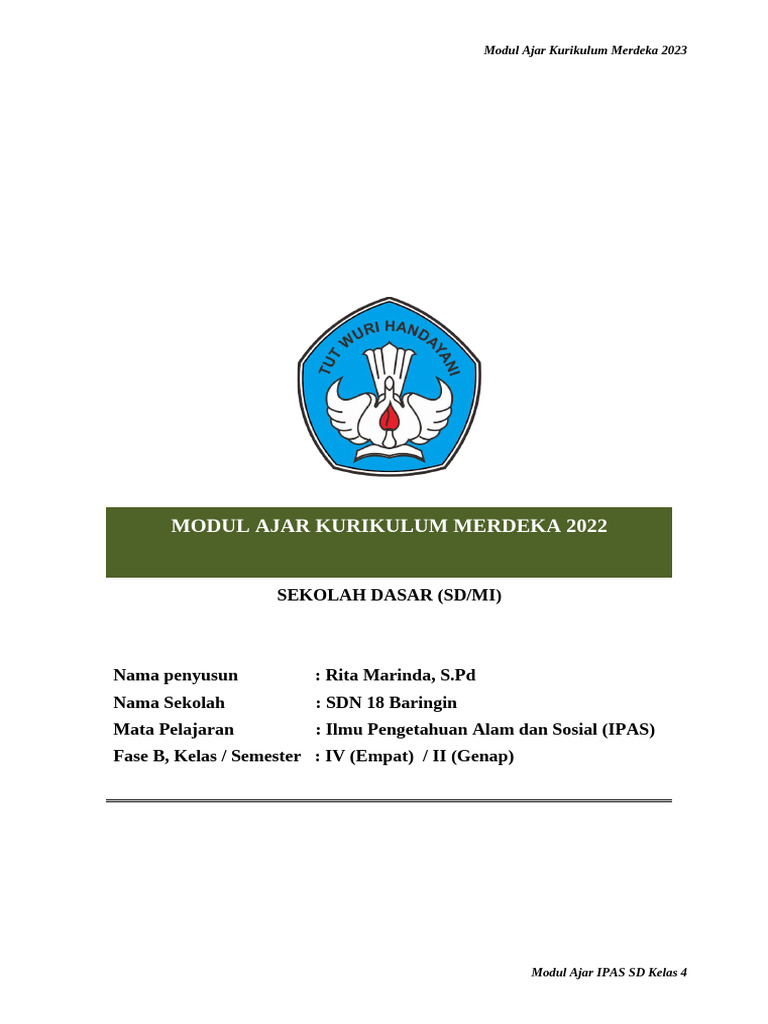 Modul Ipas Kls 4 Genap | PDF
