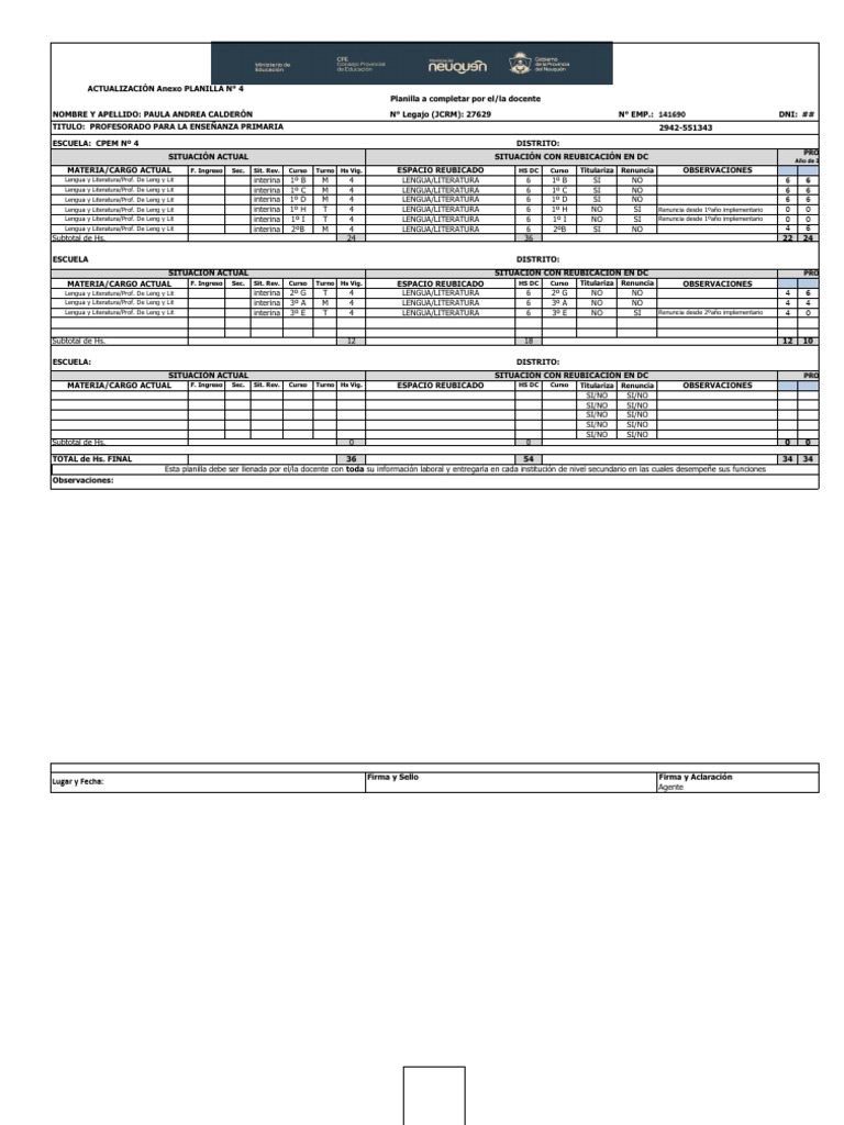 Actualización Anexo Planilla #4 (1) .PDF Modificada | PDF