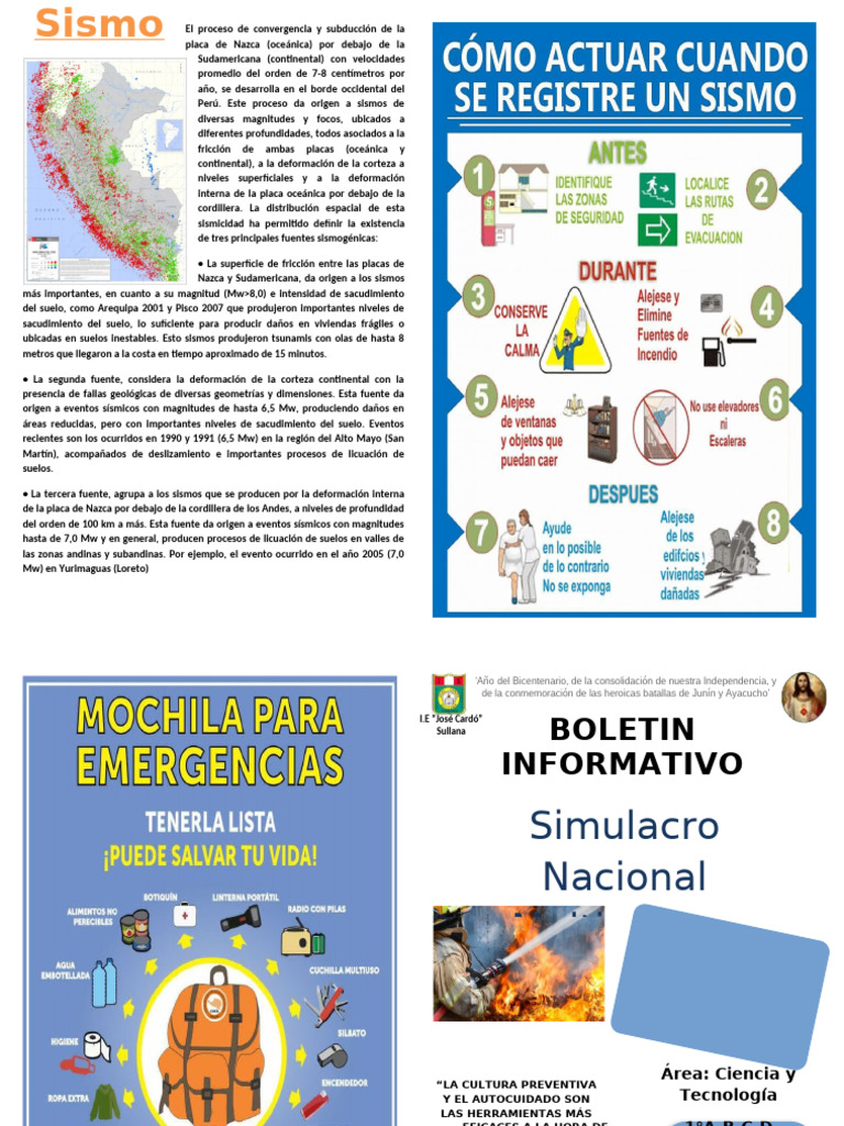 Boletin Informativo Sismos | PDF