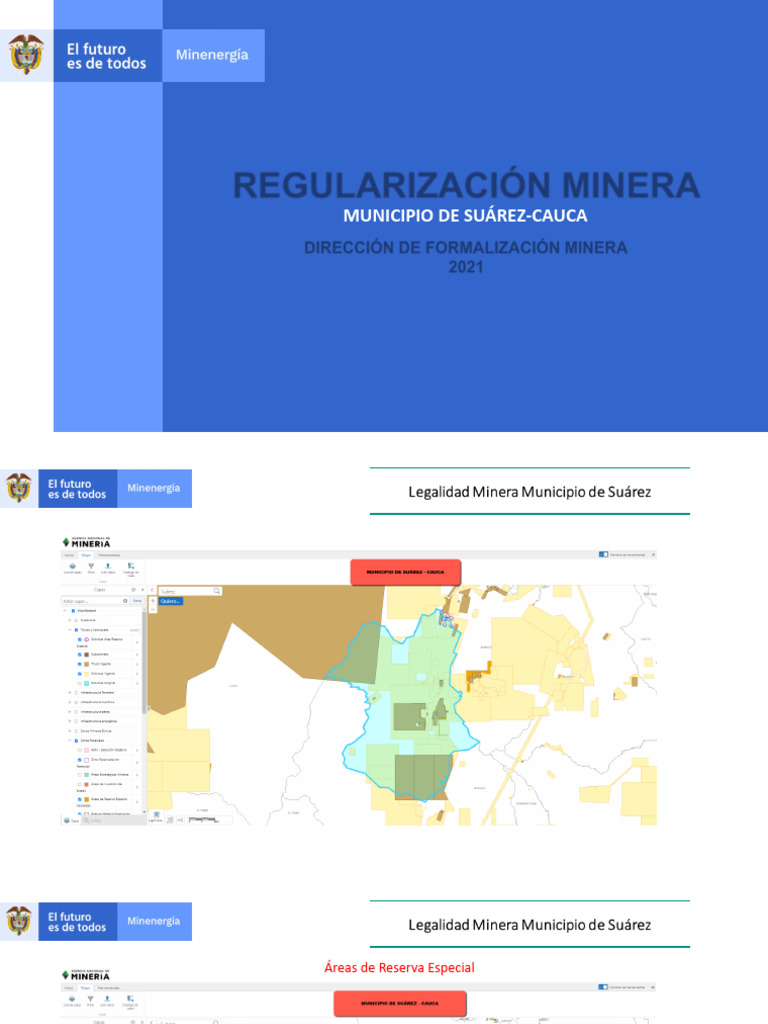 Regularización Minera Suárez-Cauca | PDF