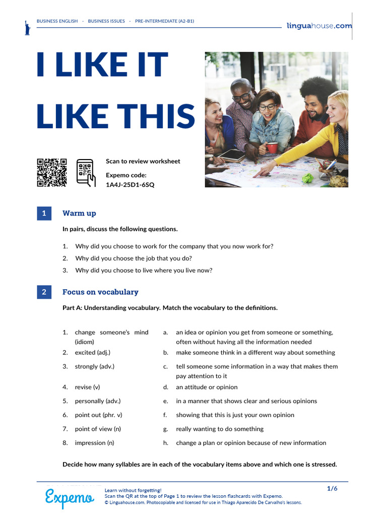 Preferences English Lesson | PDF