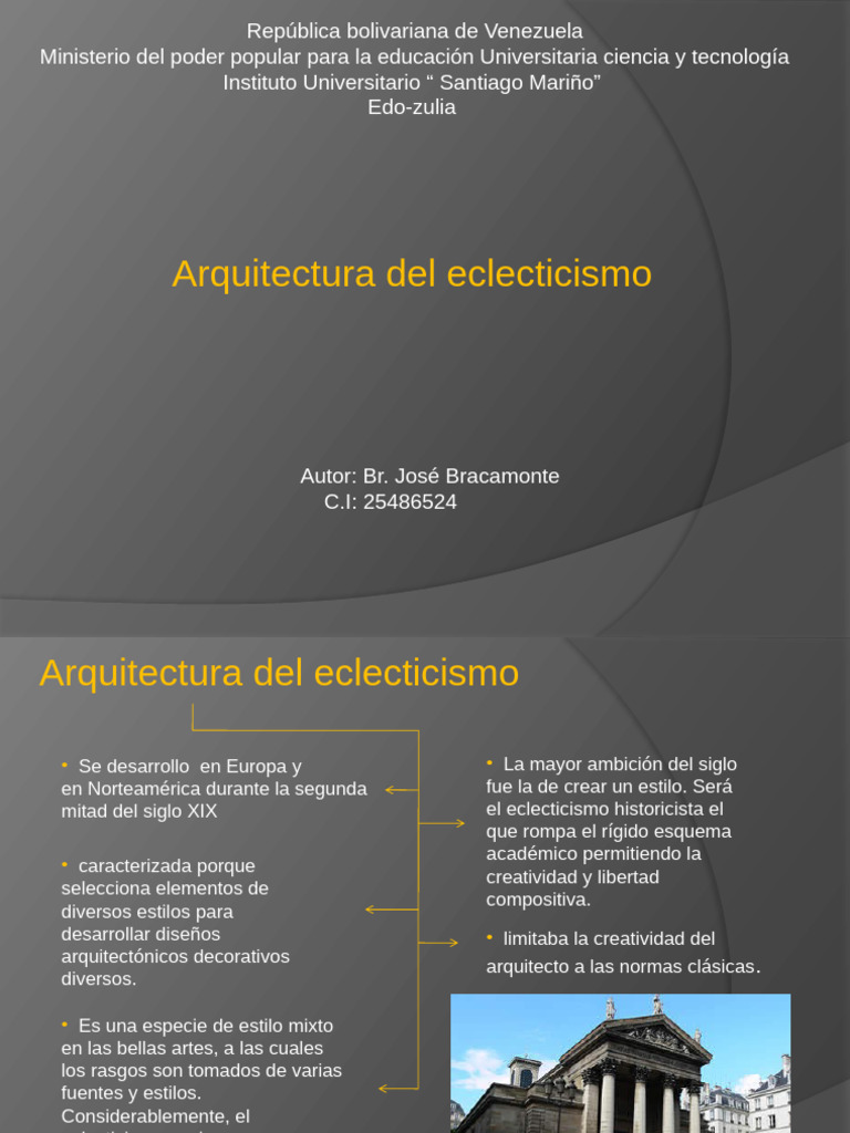 Arquitectura Del Eclecticismo | PDF
