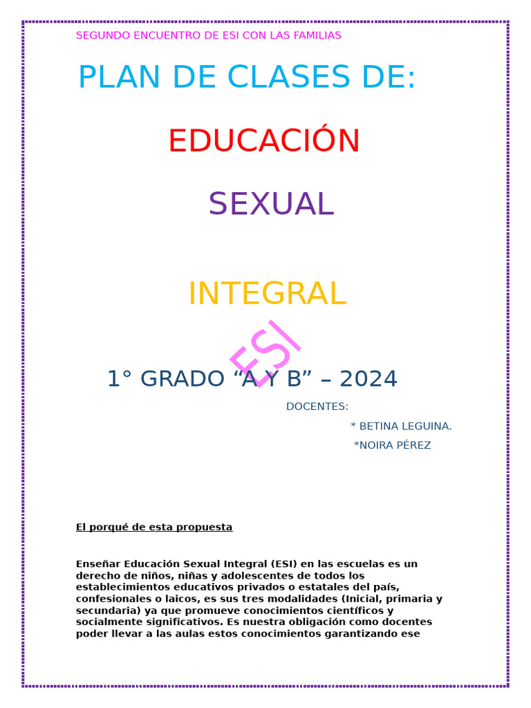 Plan de Clases de Esi | PDF