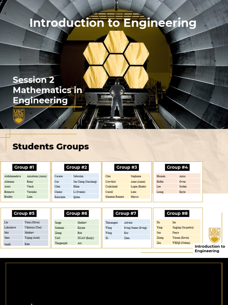 Session 2 - Mathematics in Engineering | PDF