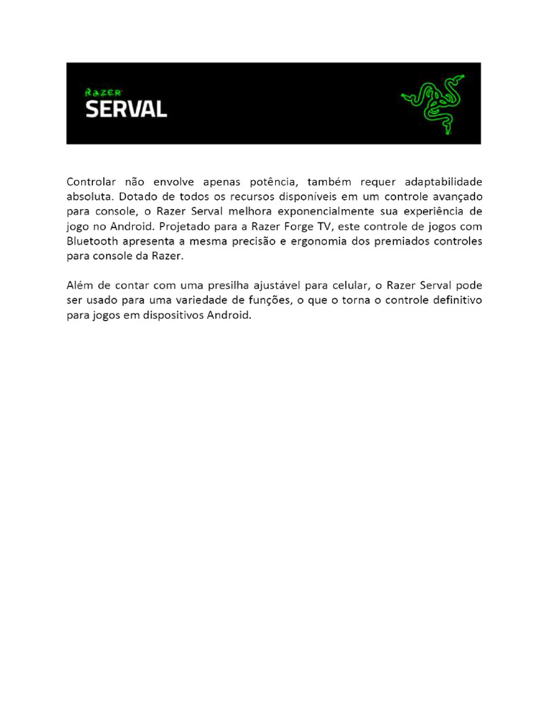 RAZER Serval Manual | PDF
