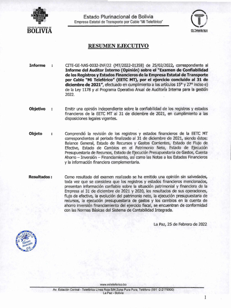 R_E_Informe_del_Auditor_Interno_sobre_la_confiabilidad_de_los_registros_y_estados_financieros_al ...