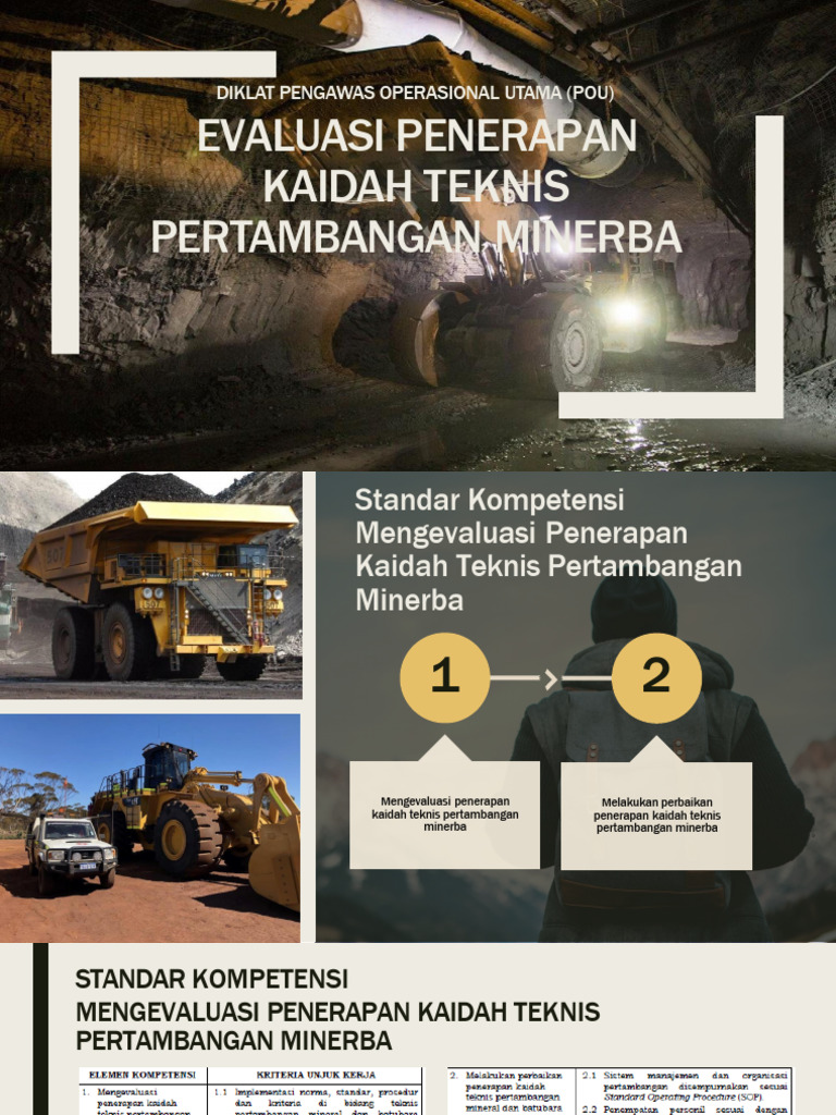 Evaluasi Penerapan Kaidah Teknis Pertambangan Minerba - POU | PDF