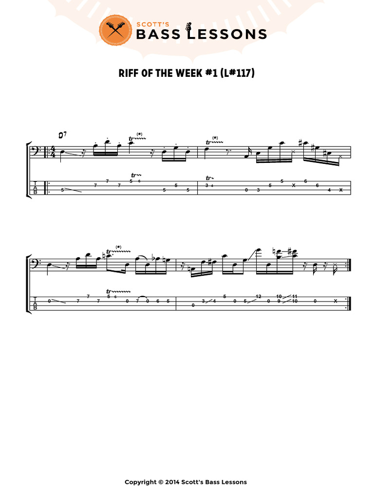 Riff of The Week Tab and Notation | PDF