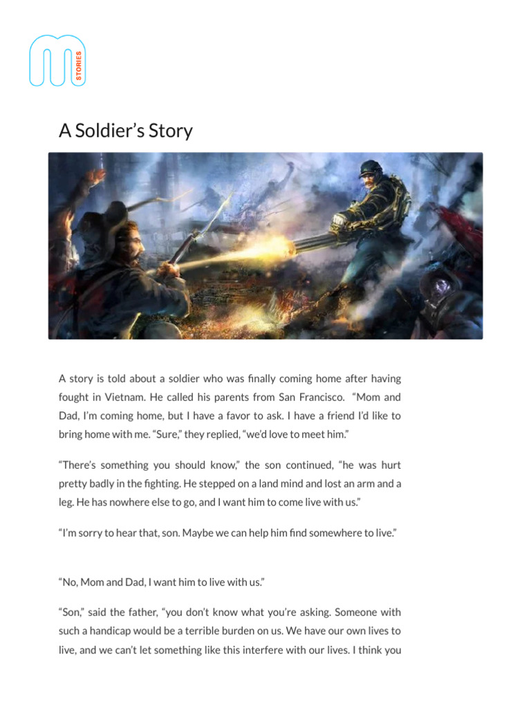A Soldier's Story - Moral Stories | PDF