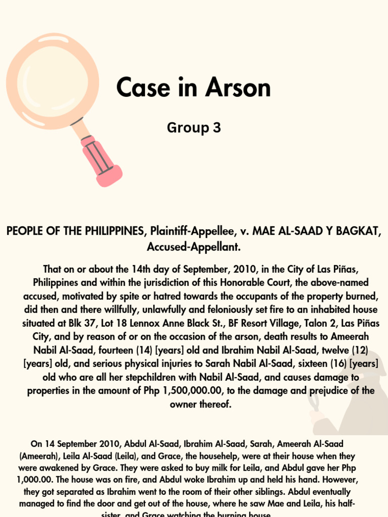 CDI 3 Group 3 Arson | PDF
