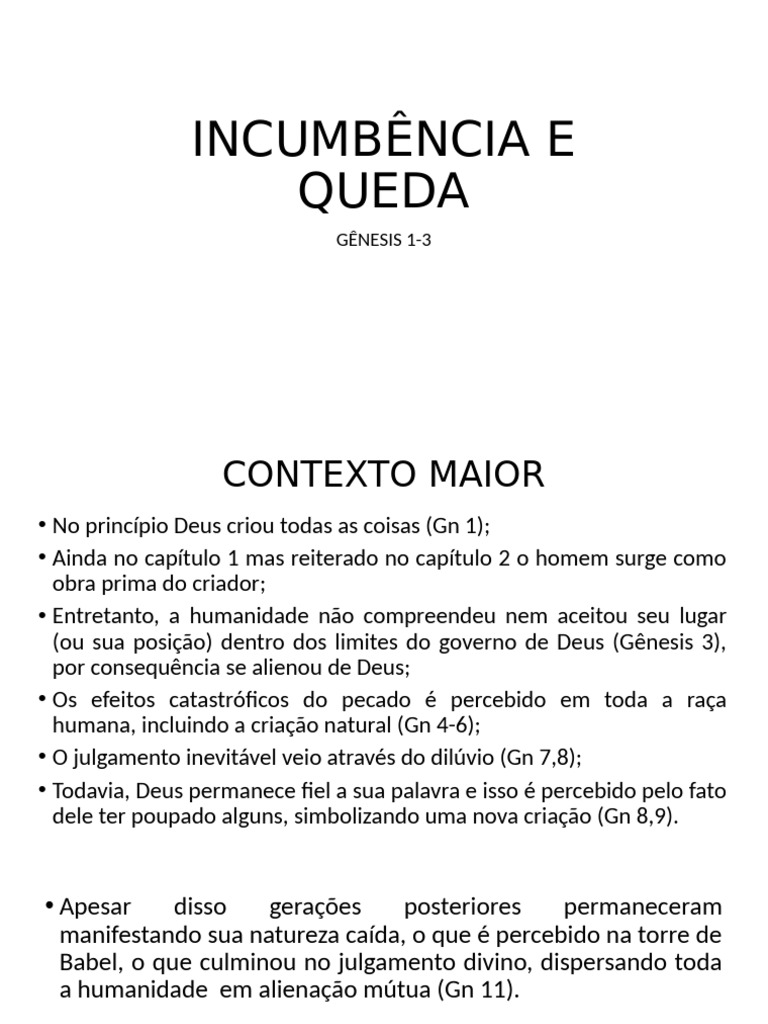 Aula 02 - Incumbência e Queda | PDF