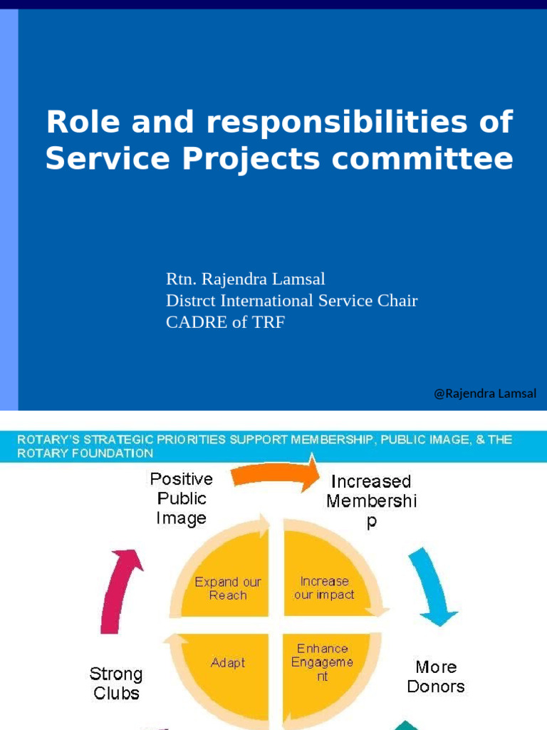 Roles and Responsibilities of Service Project Chair | PDF