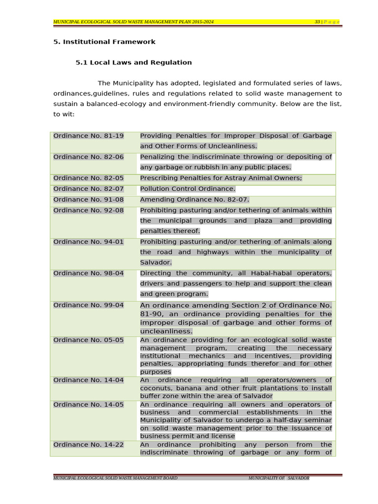 5 Institutional Framework | PDF