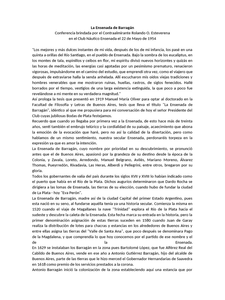 Esteverena Historia de La Ensenada | PDF | Infantería | Historia