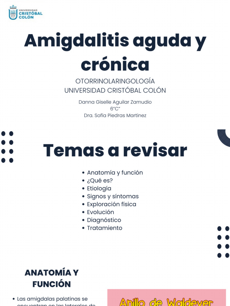 Amigdalitis Aguda y Crónica | PDF