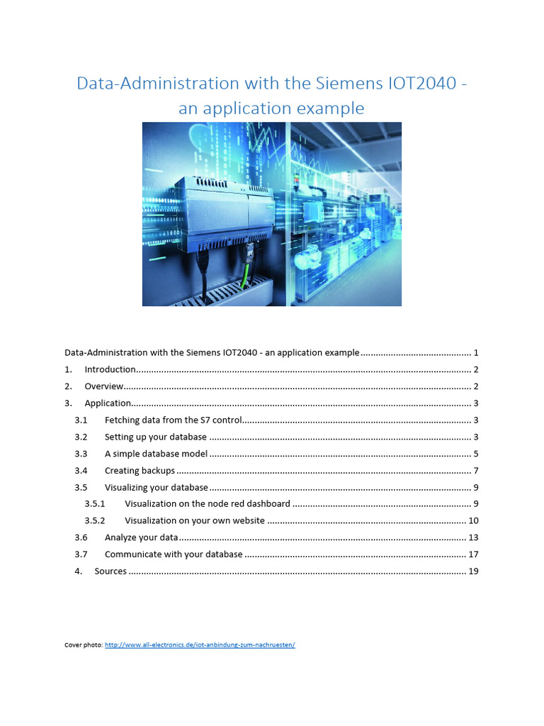 IOT2000 Database Application Example | PDF