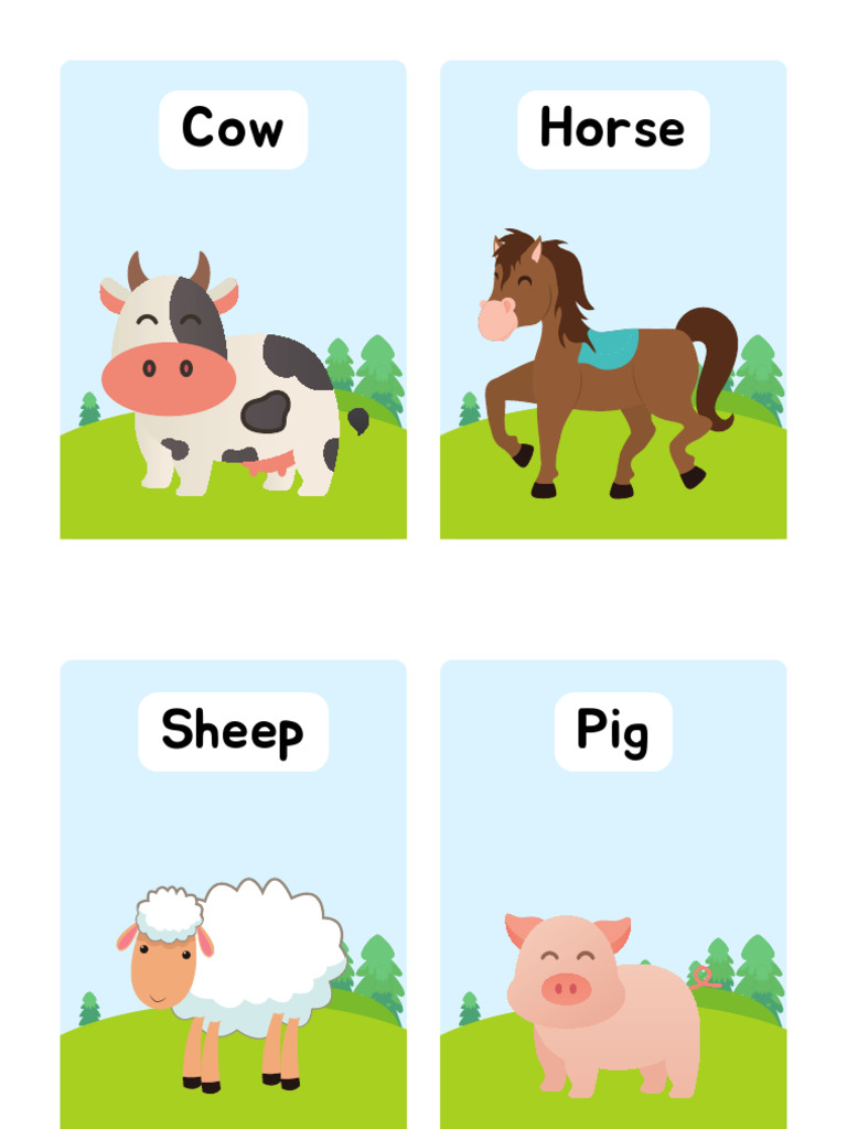 Farm Animals Flashcards | PDF