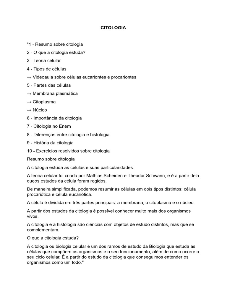 Citologia | PDF