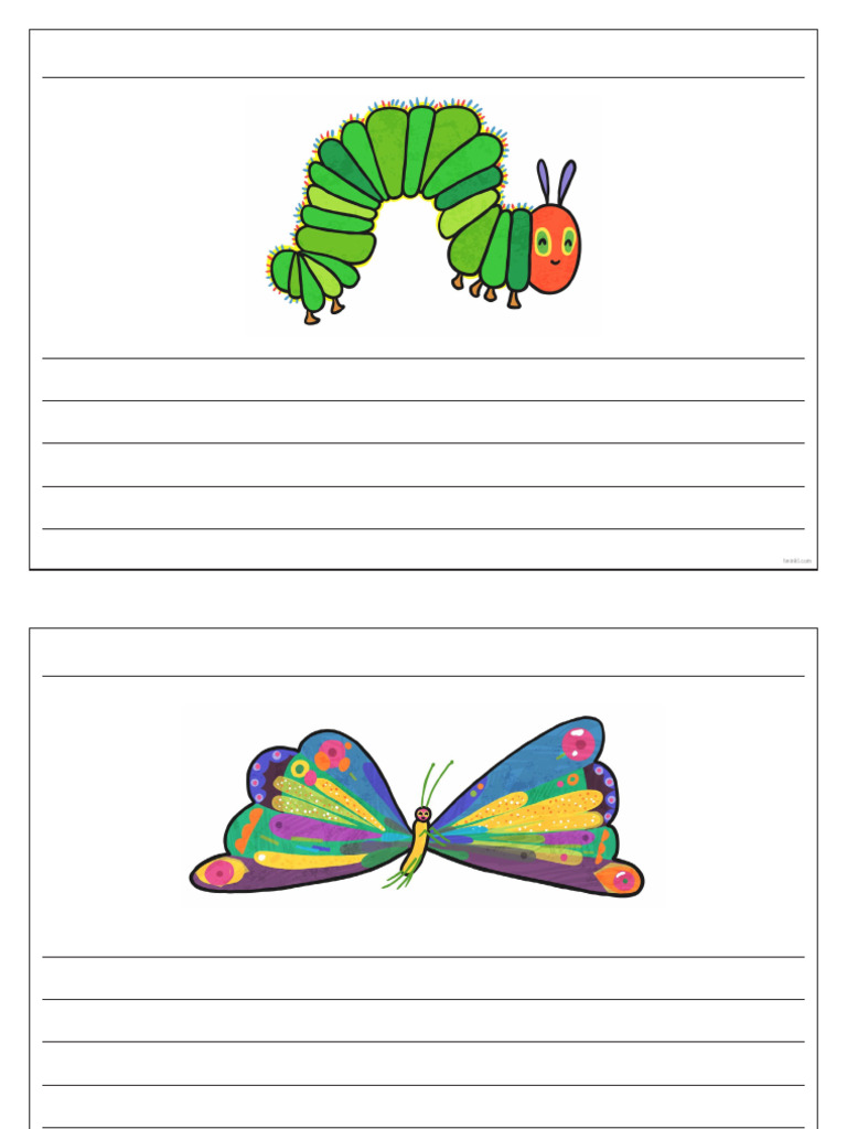 Landscape Lined Writing Frames | PDF