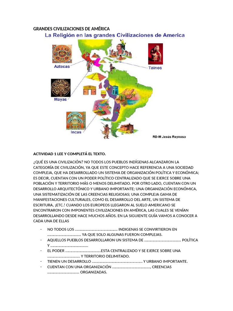 Grandes Civilizaciones de América | PDF | Civilización maya | Agricultura