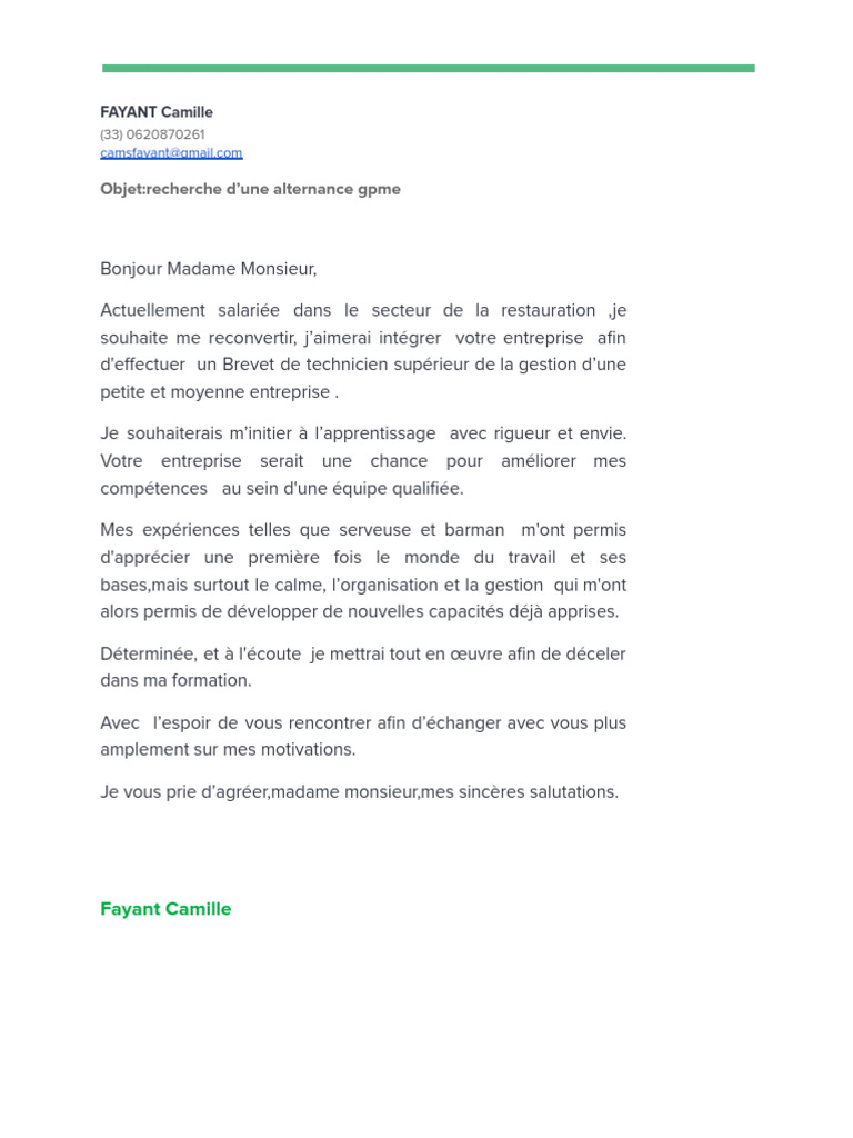 Lettre | PDF