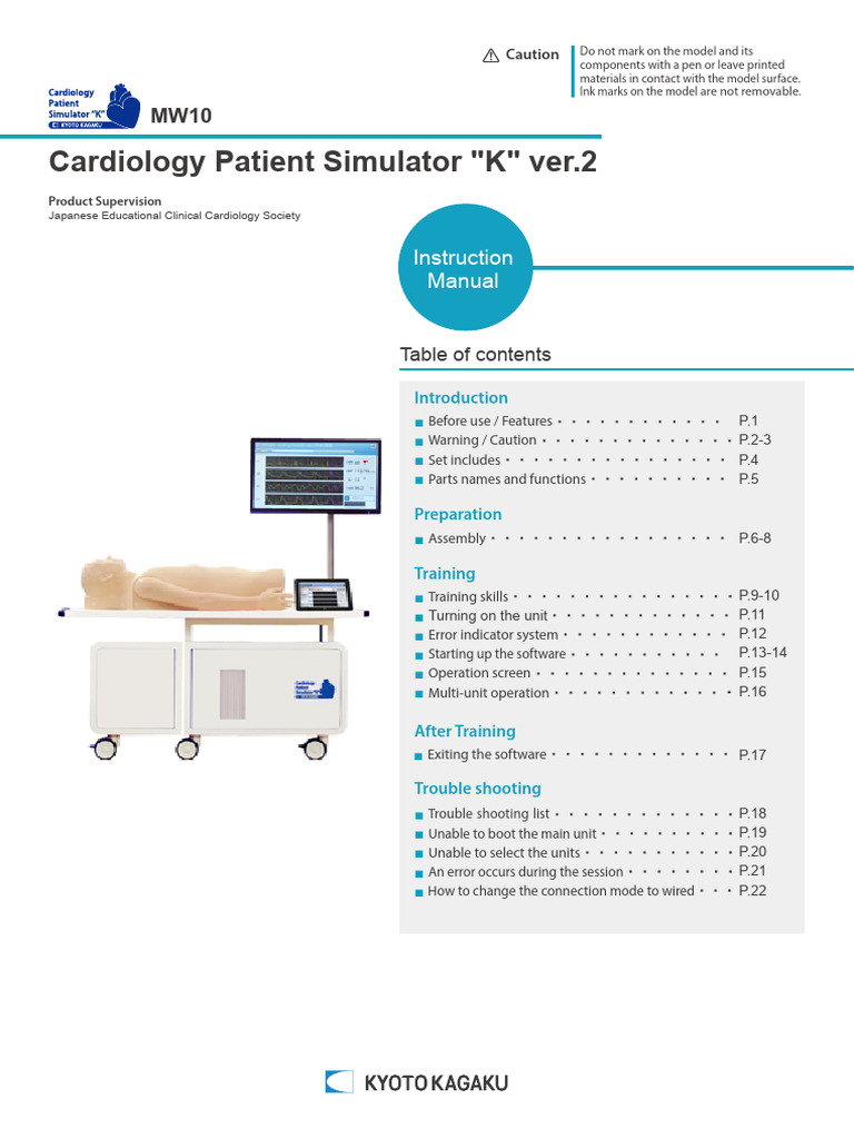 Simulador Cardiológico K mw10 - Manual - en | PDF