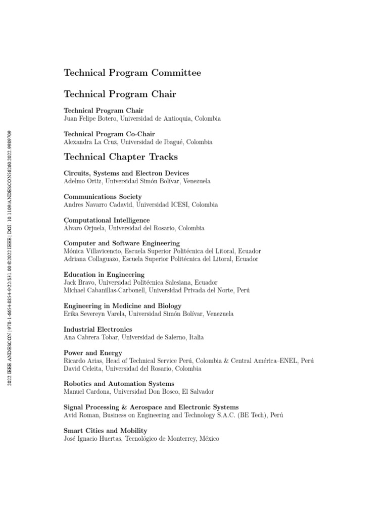 Technical Program Committee | PDF