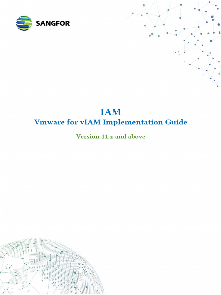 SANGFOR - IAM - v11.x - Vmware For vIAM Implementation Guide | PDF | Ip Address | Computer Network