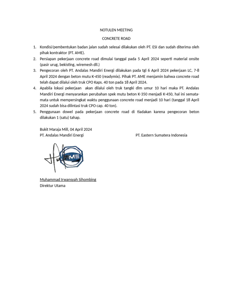 Notulen Meeting | PDF